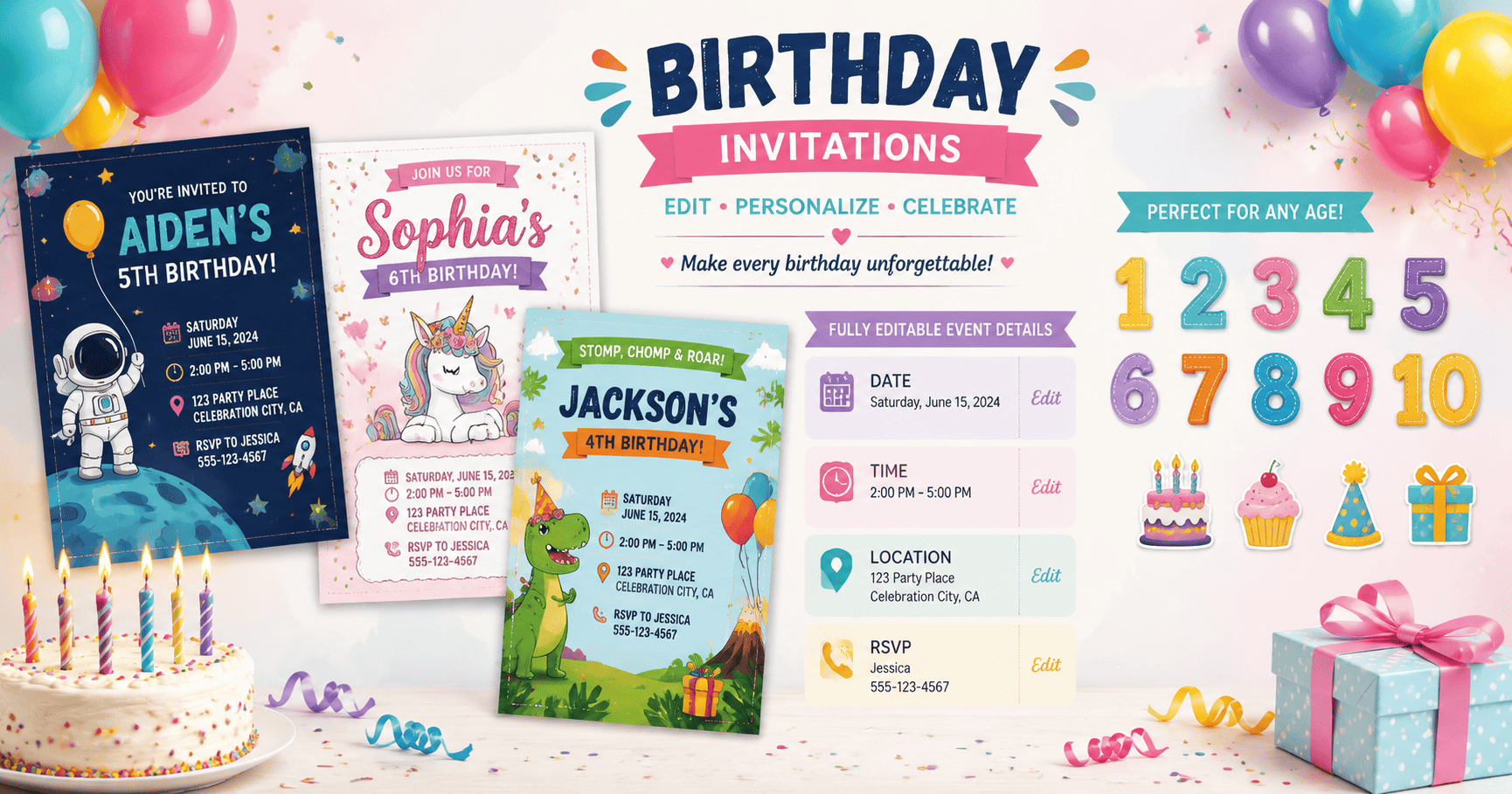 AI Birthday Invitation Generator for Party Invites | Mew Design