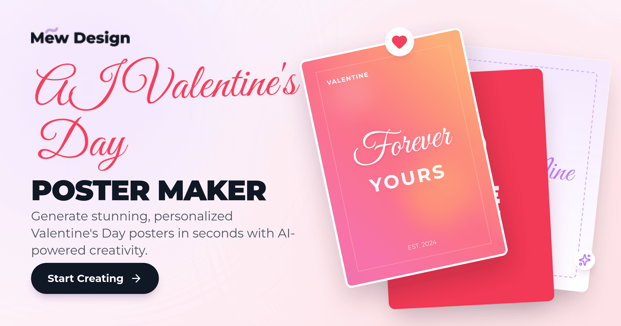 Free Online AI Valentine’s Day Poster Maker | Mew.Design